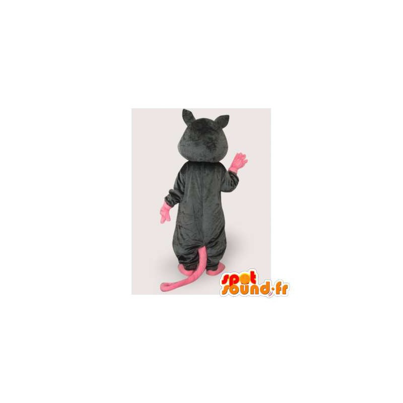 Mascot rosa y gris rata. Rata de vestuario en Mascotas