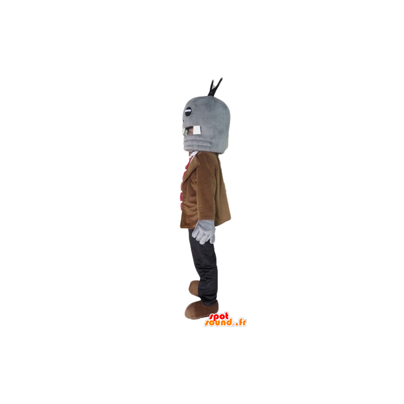 Purchase Grey Monster Mascot great fun, in suit and tie in Monsters mascots