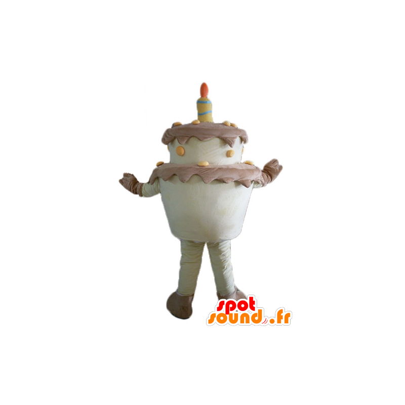 Purchase Birthday Cake giant mascot, brown and yellow in Mascots of pastry