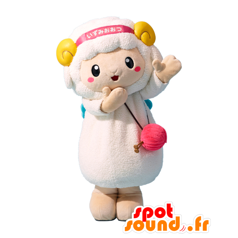 Purchase Mascot Ozumin, white and yellow sheep, cute and sweet in Yuru ...