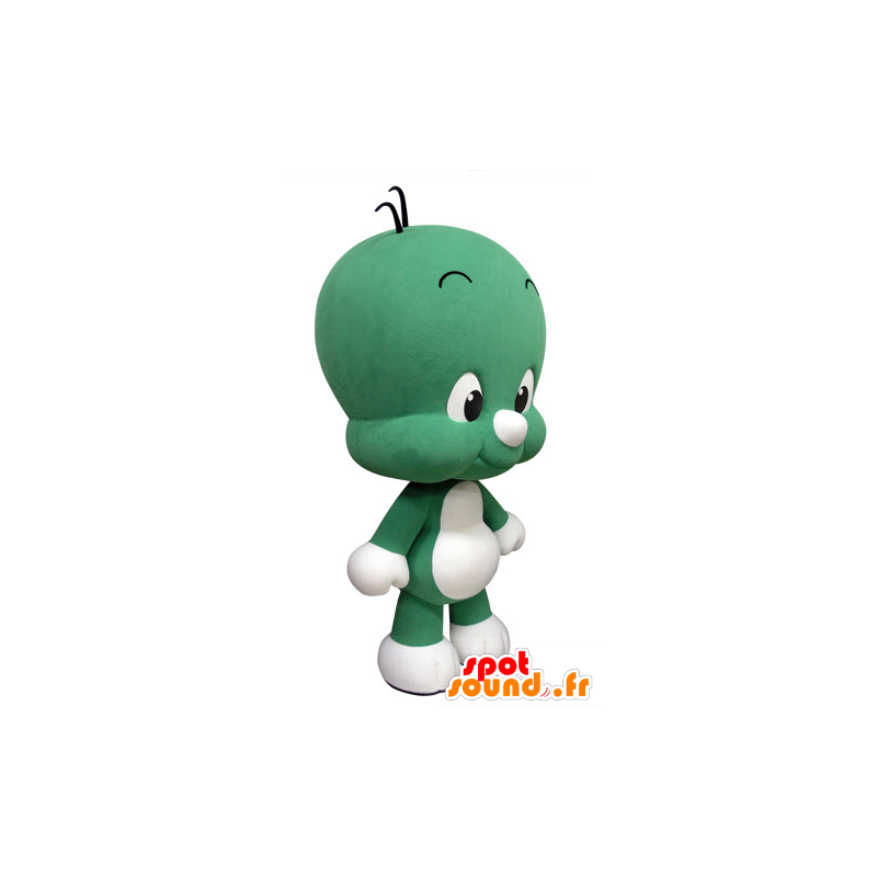 Purchase Mascot small green and white man, cute and funny in Human mascots