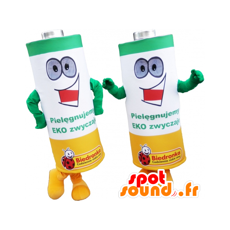 Purchase Mascots batteries green, yellow and white in Mascots of ...