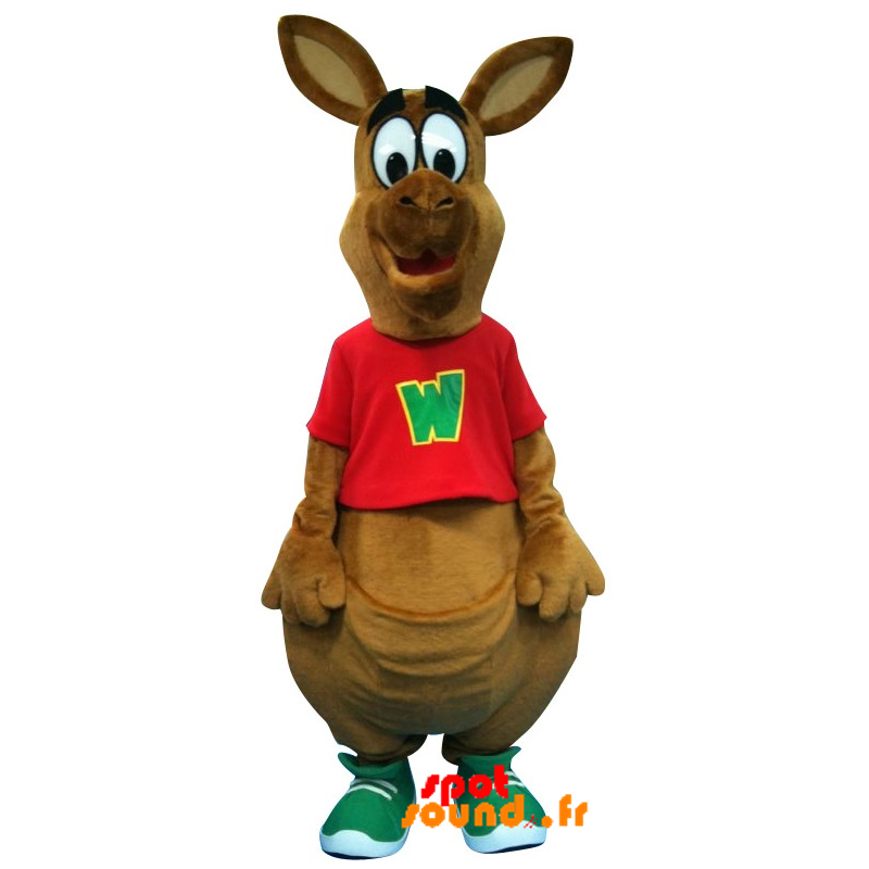 Canguru Mascote Castanho, Gigante. Mascot Austrália em mascotes canguru