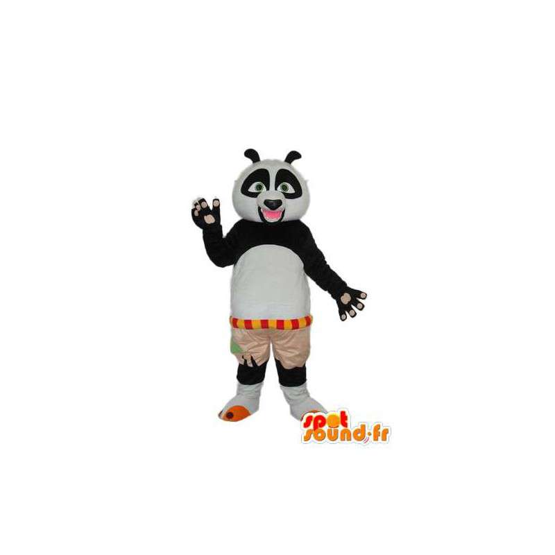 Traje preto panda branco - panda da mascote de pelúcia em pandas ...