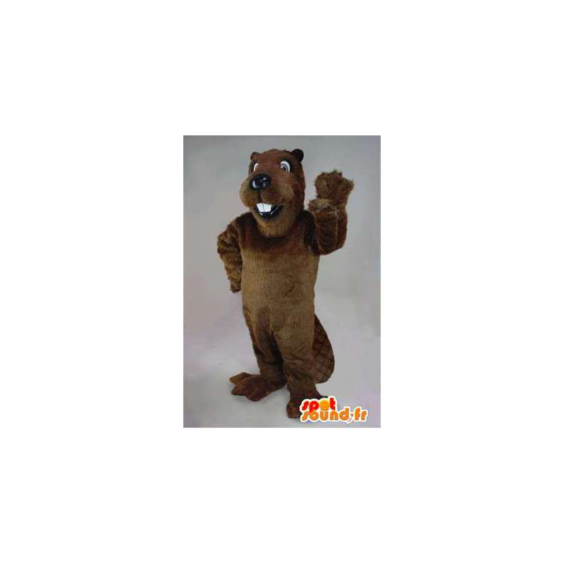Mascotte de castor marron et noir, géant dans Mascottes de castor ...